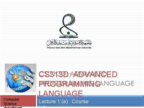 Computer Science Cs 313 D Advanced Programming Language