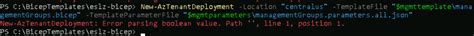 🪲 Bug Report Powershell Error `error New Aztenantdeployment Error