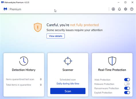Malwarebytes Version 4 5 33 272 Malware Protection Wont Turn On Malwarebytes For Windows