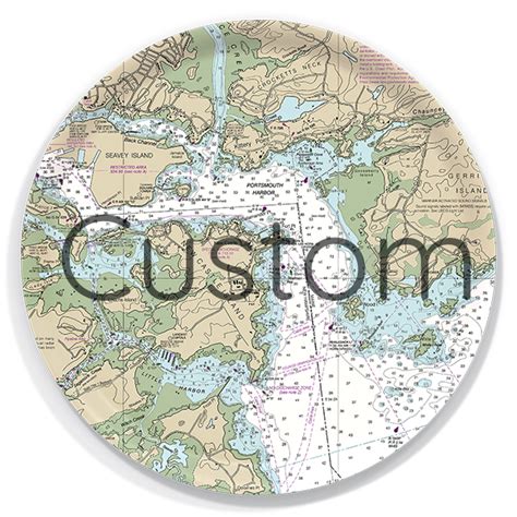 Trays4us Custom Nautical Chart By Noaa Nautical Round 157 Tray