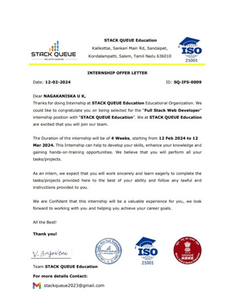 Naga Kaniska On Linkedin Internship Stackqueue Fullstackdeveloper