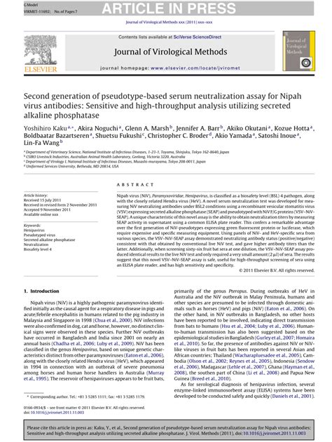Pdf Second Generation Of Pseudotype Based Serum Neutralization Assay