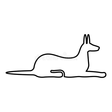 Outline Egyptian Anubis Icon Stock Illustrations 450 Outline Egyptian
