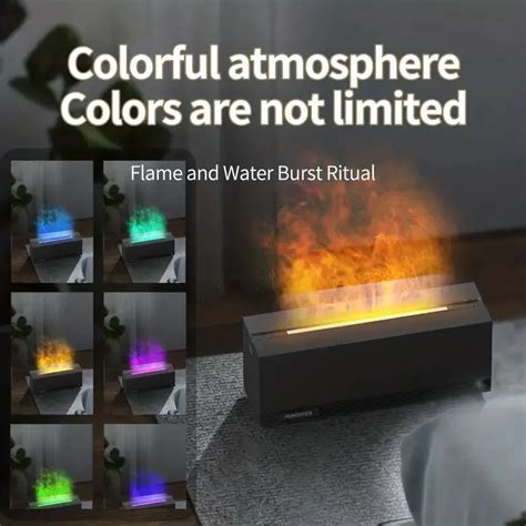 Flame Aroma Diffuser 300ml Ultrasonic Cool Mist Humidifier With