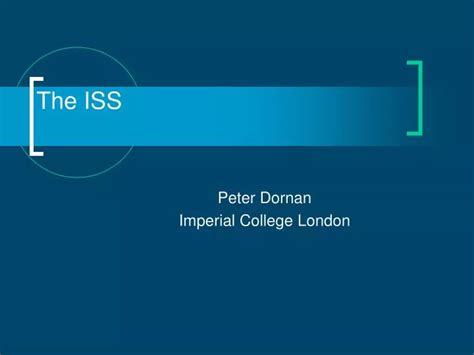 PPT The ISS PowerPoint Presentation Free Download ID 5635061