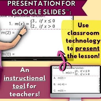 Evaluating Piecewise Functions Note Guide Presentation LESSON BUNDLE