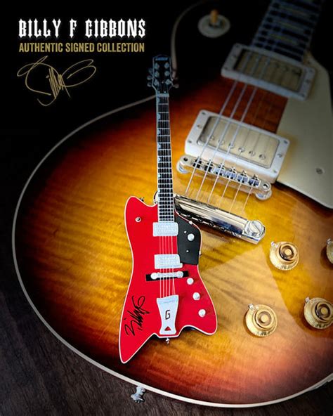 Billy F Gibbons Autographed Signature Billy Bo Gretsch Miniature Guita