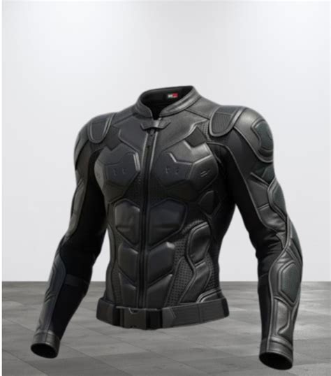 Mens Black Leather Armored Motorcycle Jacket Tactical Ce Protection