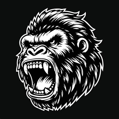 Angry Gorilla Face Vector Art Icons And Graphics For Free Download