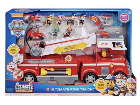Paw Patrol Ultimate Rescue Fire Truck With Extendable 2ft Ladder And 6