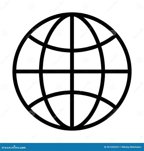 Global Map Rendering Displaying Geographical Grid Coordinates Stock Image Image Of Global