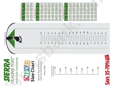 Brannock Device Printable