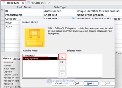 Using The Lookup Wizard To Create Dropdown Selections For Tables In