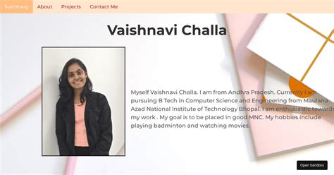 Assignment 1 Portfolio Codesandbox