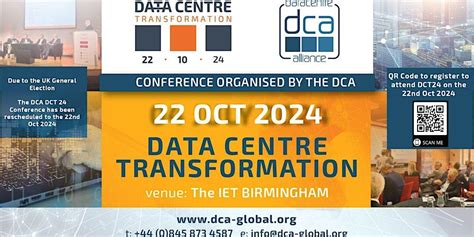 New Date 22 October 2024 Data Centre Transformation Conference 2024
