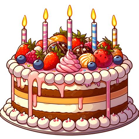Cartoon Style Birthday Cake Clipart Birthday Clipart Cake Clipart