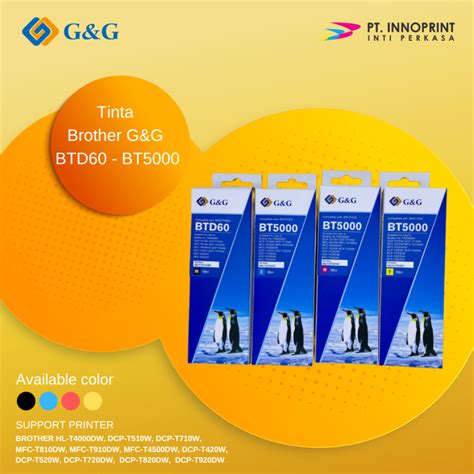 [gandg] Tinta Untuk Brother Tipe D60 Dan Bt5000 Lazada Indonesia