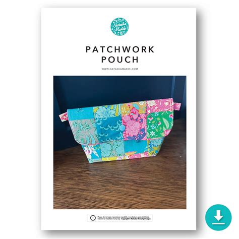 Instructions Patchwork Pouch Digital Download Natasha Makes