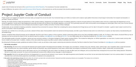 Styles Are Off On The Conduct Page · Issue 468 · Jupyterjupyter