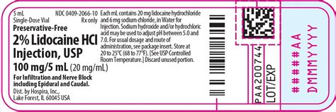 Lidocaine Hcl 2 20mg 5ml Injectable Sdv My Website