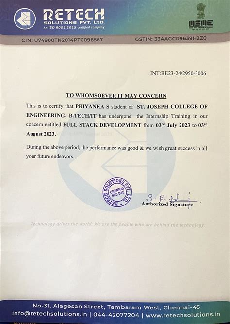 Priyanka Subash On Linkedin Fullstack Internship Development