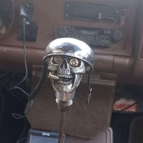 Skull Shifter Knob Skull Soldier Handle Shifting Knob Handcrafted Car