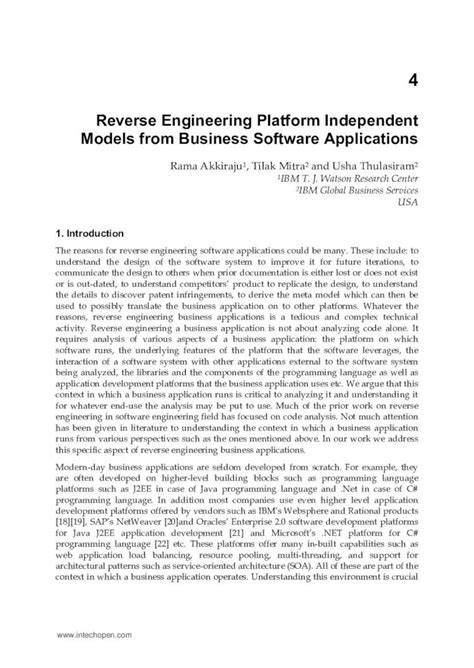 Pdf Reverse Engineering Platform Independent Models From Business