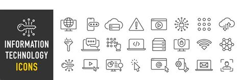 Statistics Web Icons In Line Style Data Royalty Free Vector