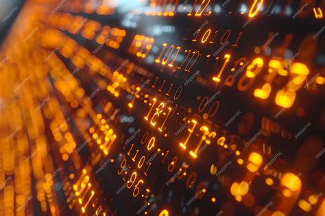 premium photo futuristic digital data stream with glowing binary code and circuit board