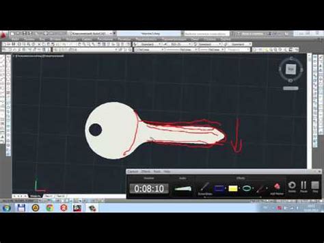 Урок 14 Дверной ключ 3D моделирование в AutoCAD 2014 - YouTube