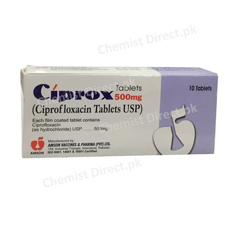 Ciprox 500mg Tablet Chemistdirectpk