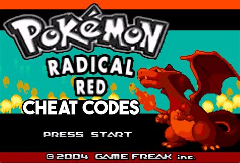 Pokemon Radical Red V41 Cheat Codes Gbacodes Pokemon Radical Red V41 Cheat Codes Gbacodes