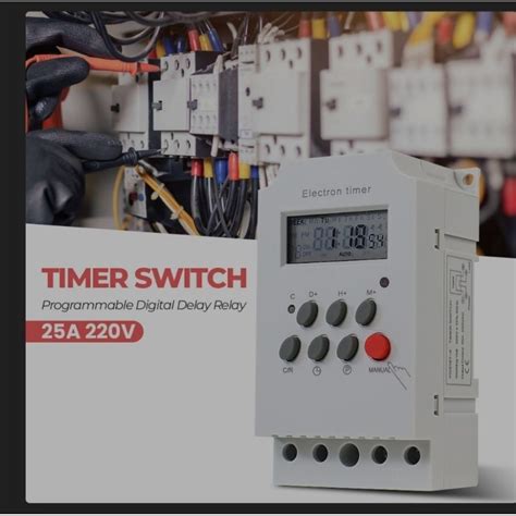 Jual Programmable Digital Timer Switch Relay 28 Program 220v 25a White Shopee Indonesia