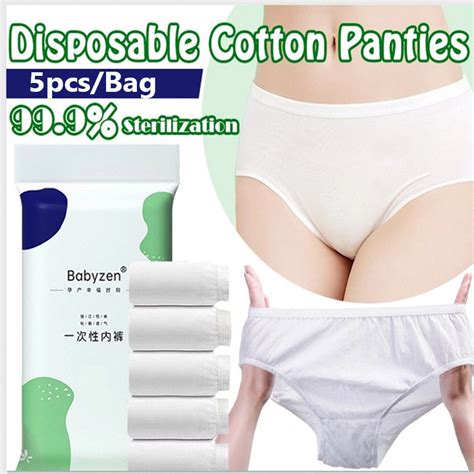 【ship In 24h】5pcs Disposable Panty Women Cotton Travel Disposable