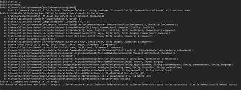 entity framework efcore data migrations throws me an error when add