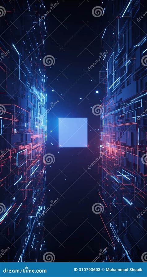 Abstract Technology Cube In Cyberspace Background Stock Illustration Illustration Of Computer