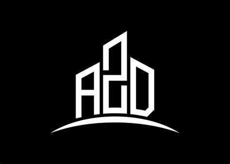Premium Vector Letter Azd Building Vector Monogram Logo Design Template Building Shape Azd Logo