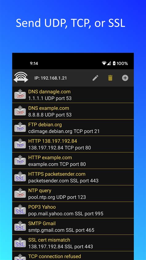 packet sender tcp udp ssl network test utility app on amazon appstore