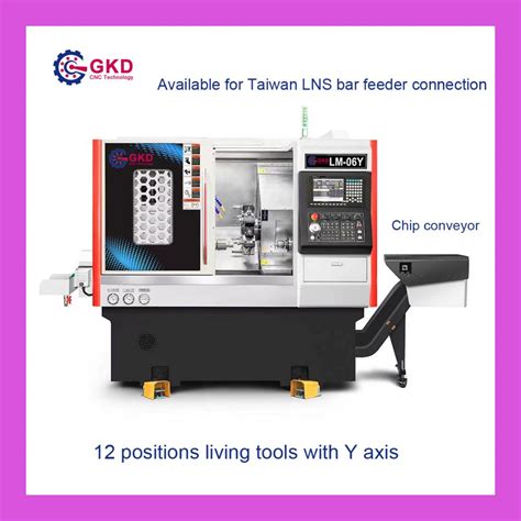 cnc lathe with syntec fanuc siemens controller and y axis living tool