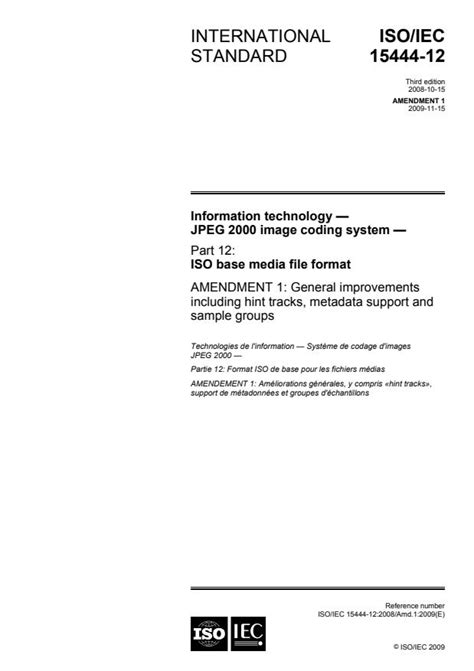 ISO IEC Amd Information Technology JPEG Image Coding System Part