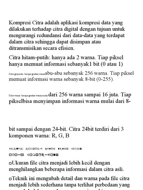 Kompresi Citra Adalah Aplikasi Kompresi Data Yang Dilakukan Terhadap