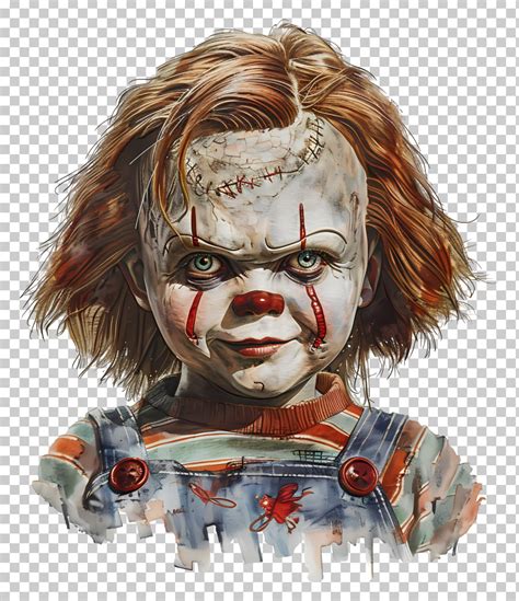 Chucky Evil Doll Illustration For Horror Themes Png Clipart Cartoon Villain Chucky Clown