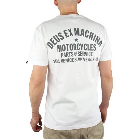 Deus Ex Machina Venice Address Shield T Shirt White