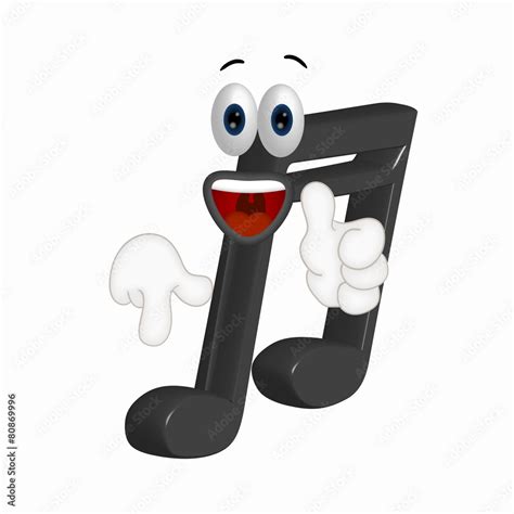 Funny Music Note Cartoon Comic Illustration Stock Illustration Adobe