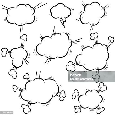 빈 만화 연설 거품의 집합입니다 포스터 카드 배너 전단지에 대 한 디자인 요소입니다 0명에 대한 스톡 벡터 아트 및 기타 이미지
