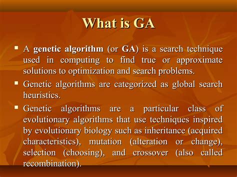 genetic algorithms ppt