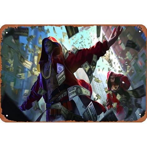 Garena Free Fire X Money Heist Game Metal Tin Sign Ubuy India