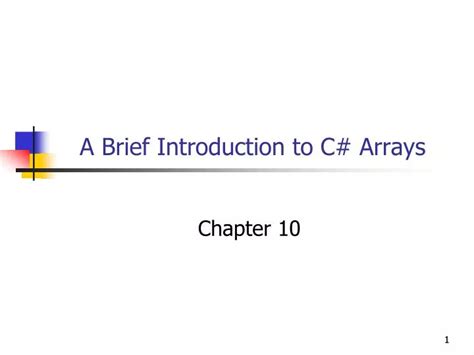 Ppt A Brief Introduction To C Arrays Powerpoint Presentation Free