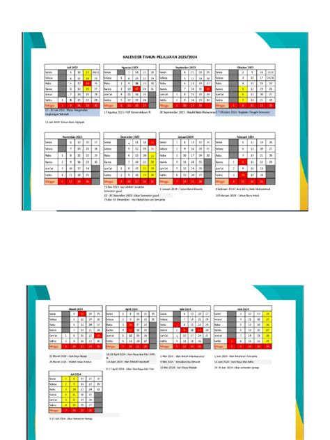 (Panduanmengajar - Com) Kalender Pendidikan Jawa Timur 2023-2024 | PDF