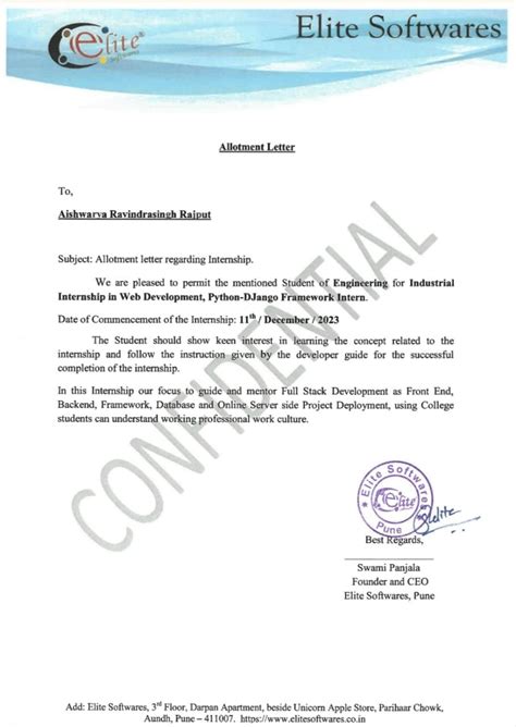 Aishwarya Rajput On Linkedin Webdevelopment Pythondjango Internship Elitesoftwares